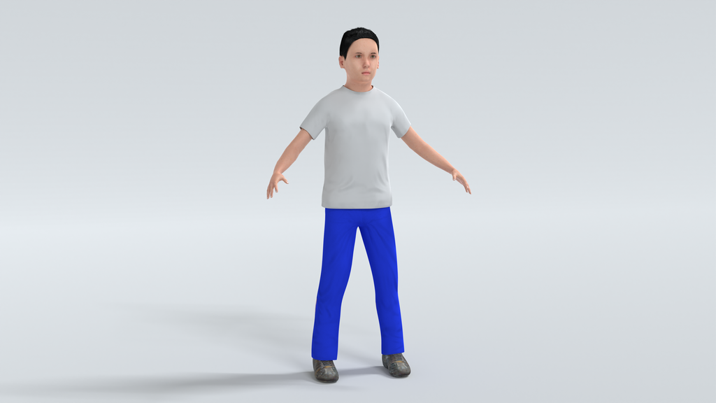 Steve Kid Character Rigged | Children models | BlenderKit