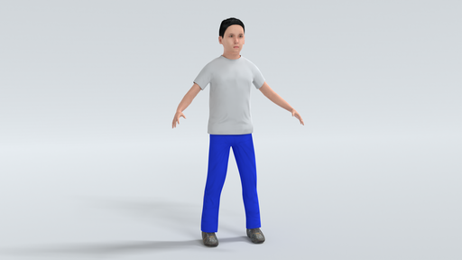 Steve Kid Character Rigged | Children models | BlenderKit