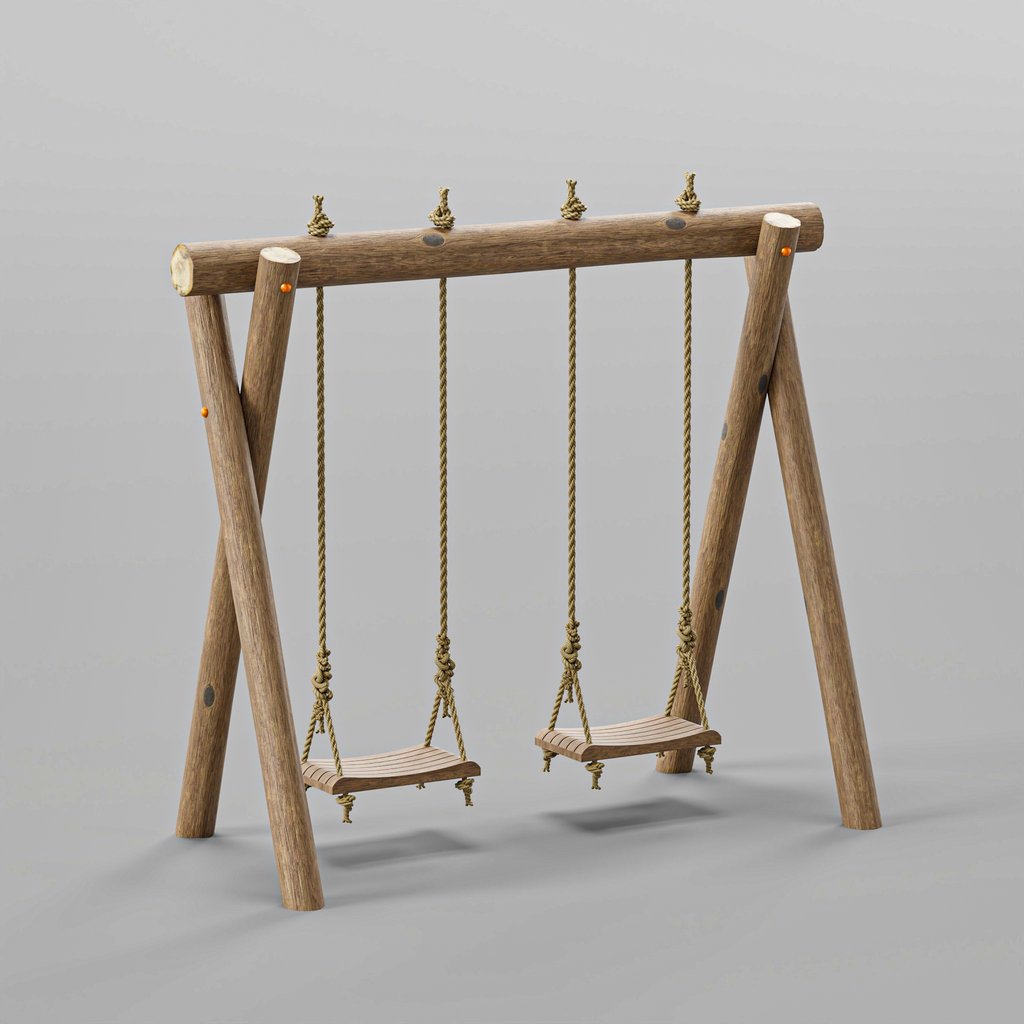 Playground 05 - Playground swing | FREE Playgrounds models | BlenderKit