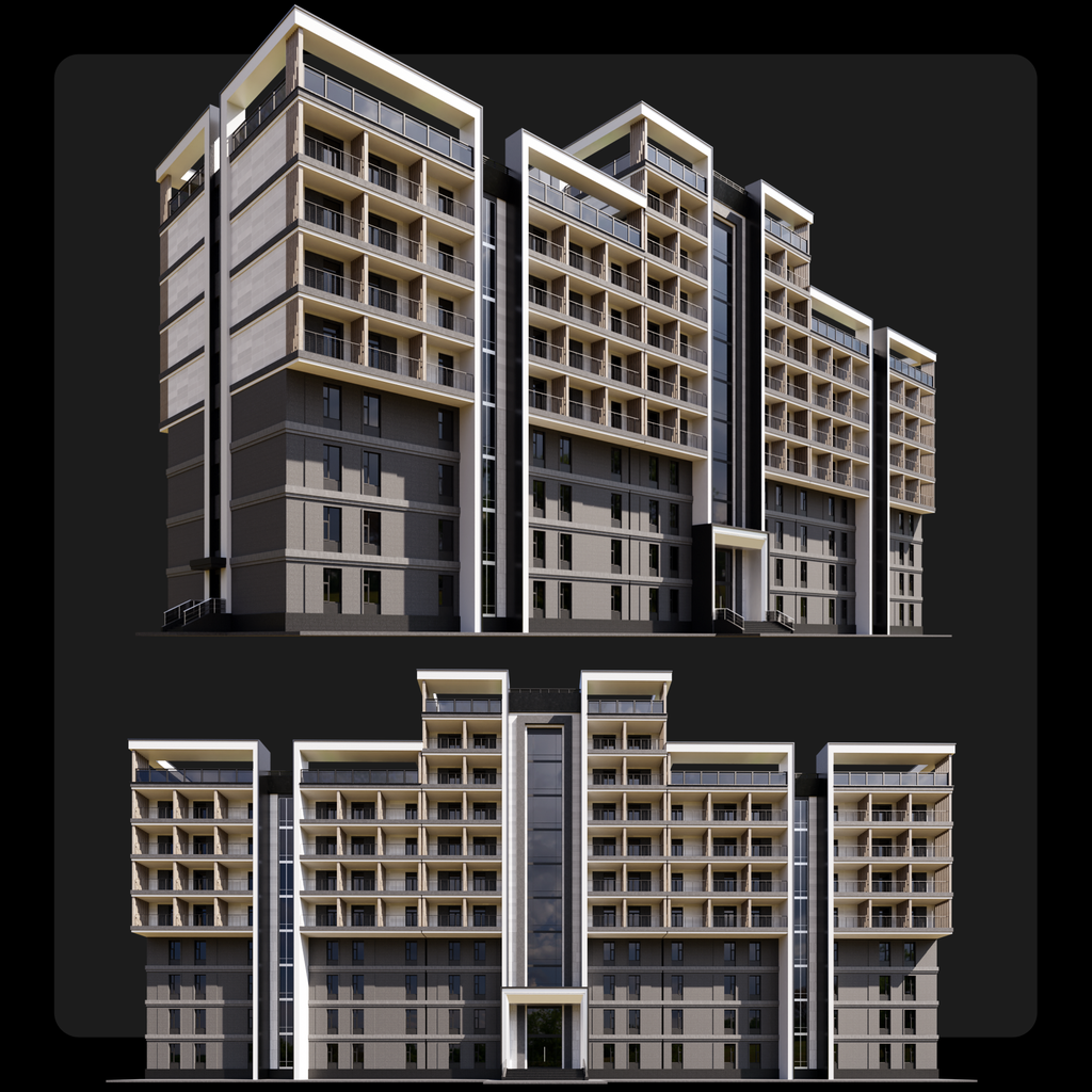 Hostel Building | Commercial Buildings models | BlenderKit
