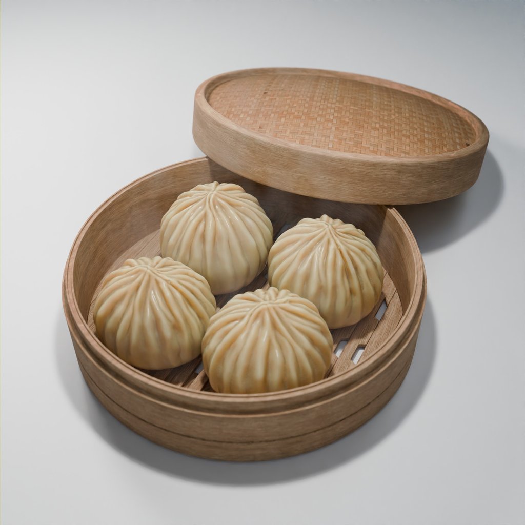 Bao Bao dumplings | FREE Food models | BlenderKit