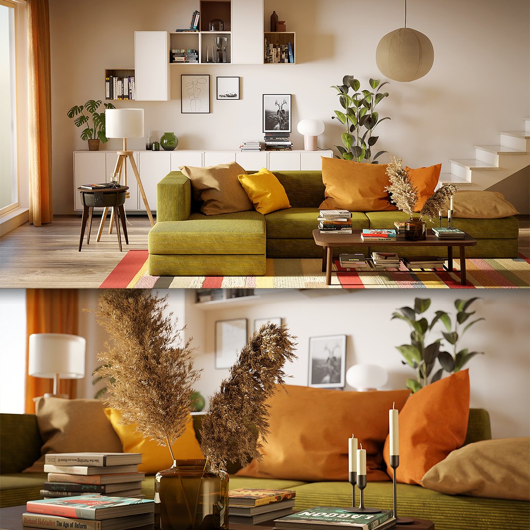 Living room hoome | Private scenes | BlenderKit