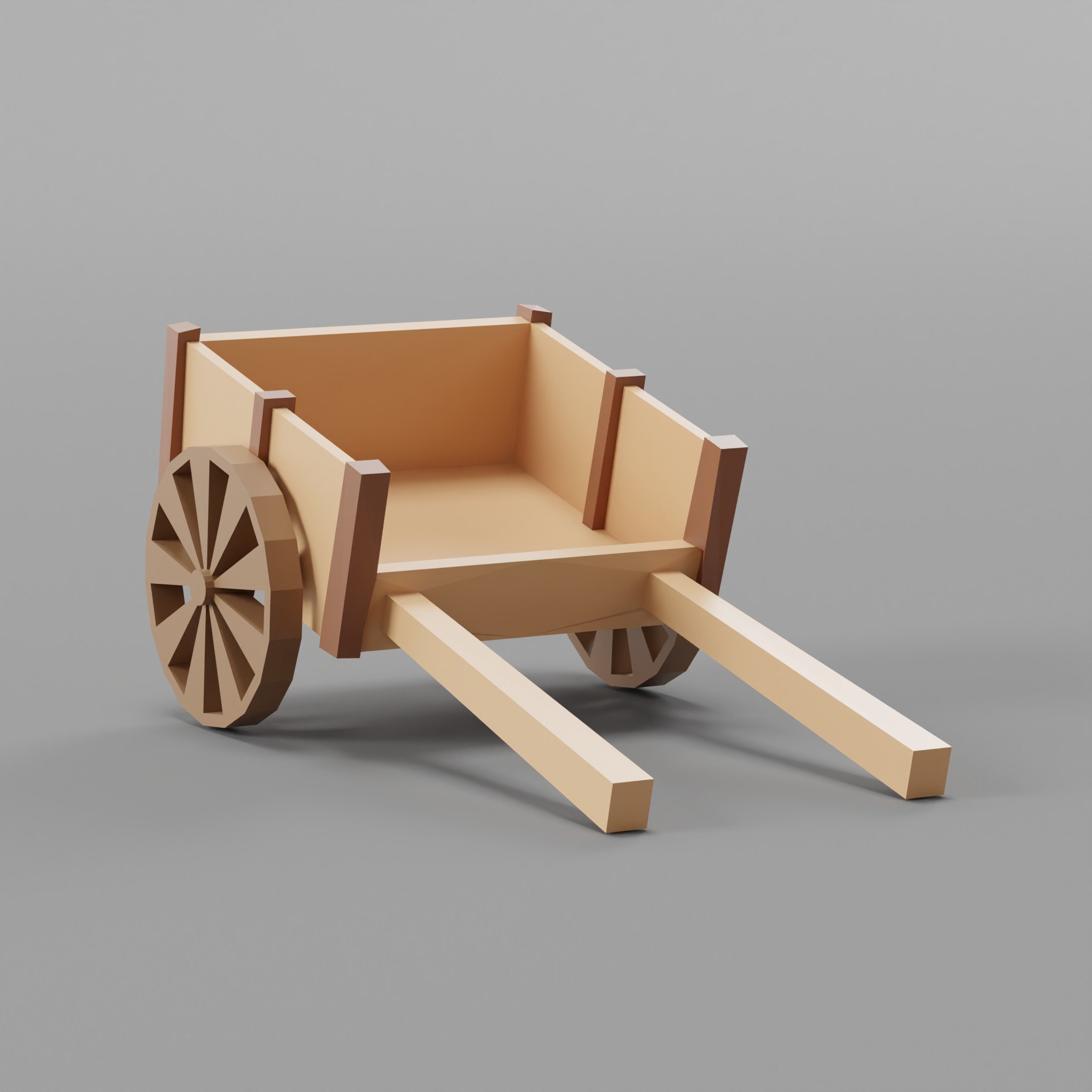 Wooden wain | FREE models | BlenderKit