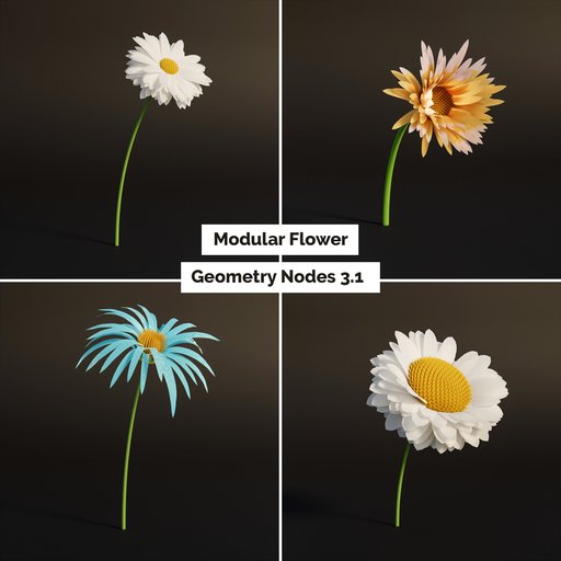 Procedural Flower | Outdoor Plants models | BlenderKit