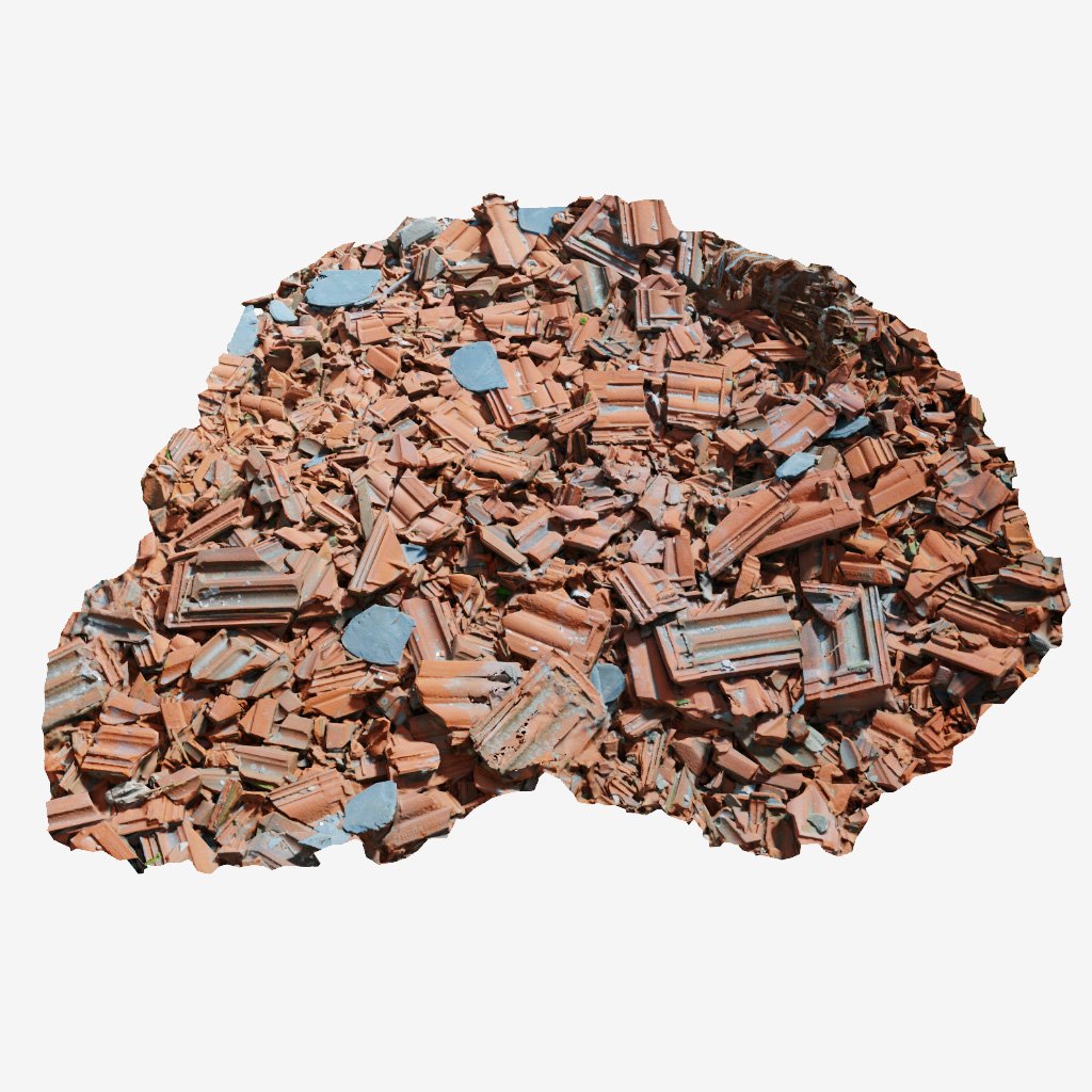 Roof Rubble Pile Debris Tiles Scan PBR | Architecture models | BlenderKit