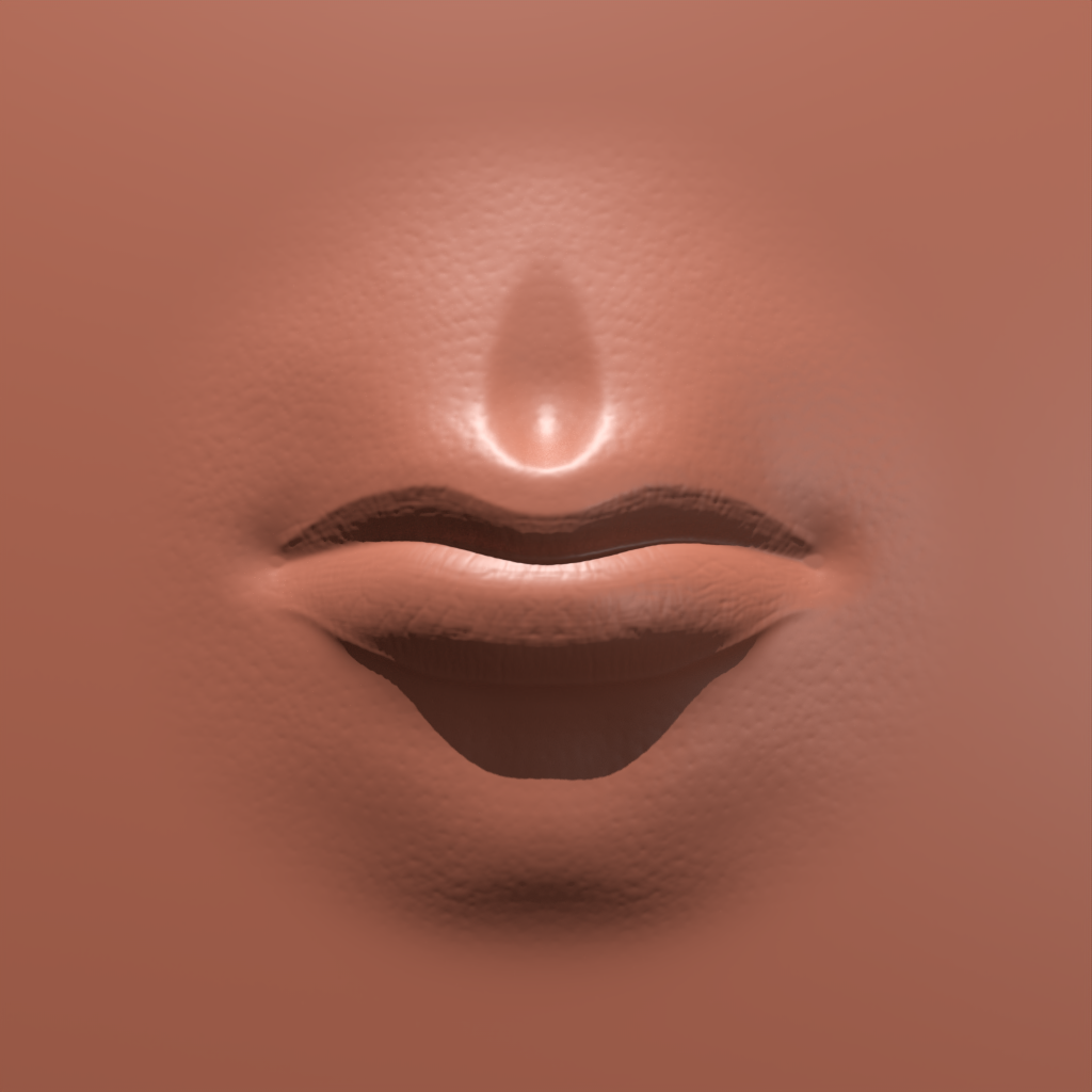 Stylised Human Mouth Brush - 01 | FREE Human Face brushes | Blendkit