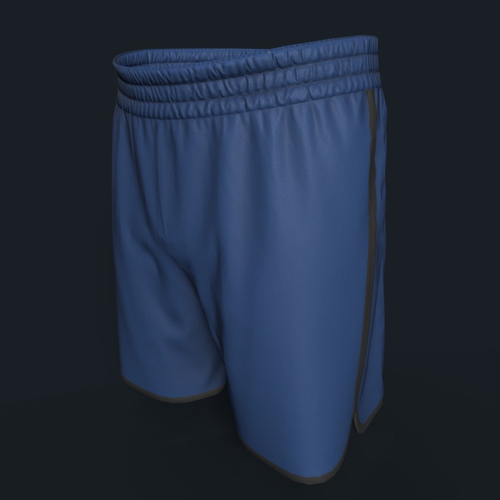 Blue Men's Sports Shorts | Man Clothing models | BlenderKit