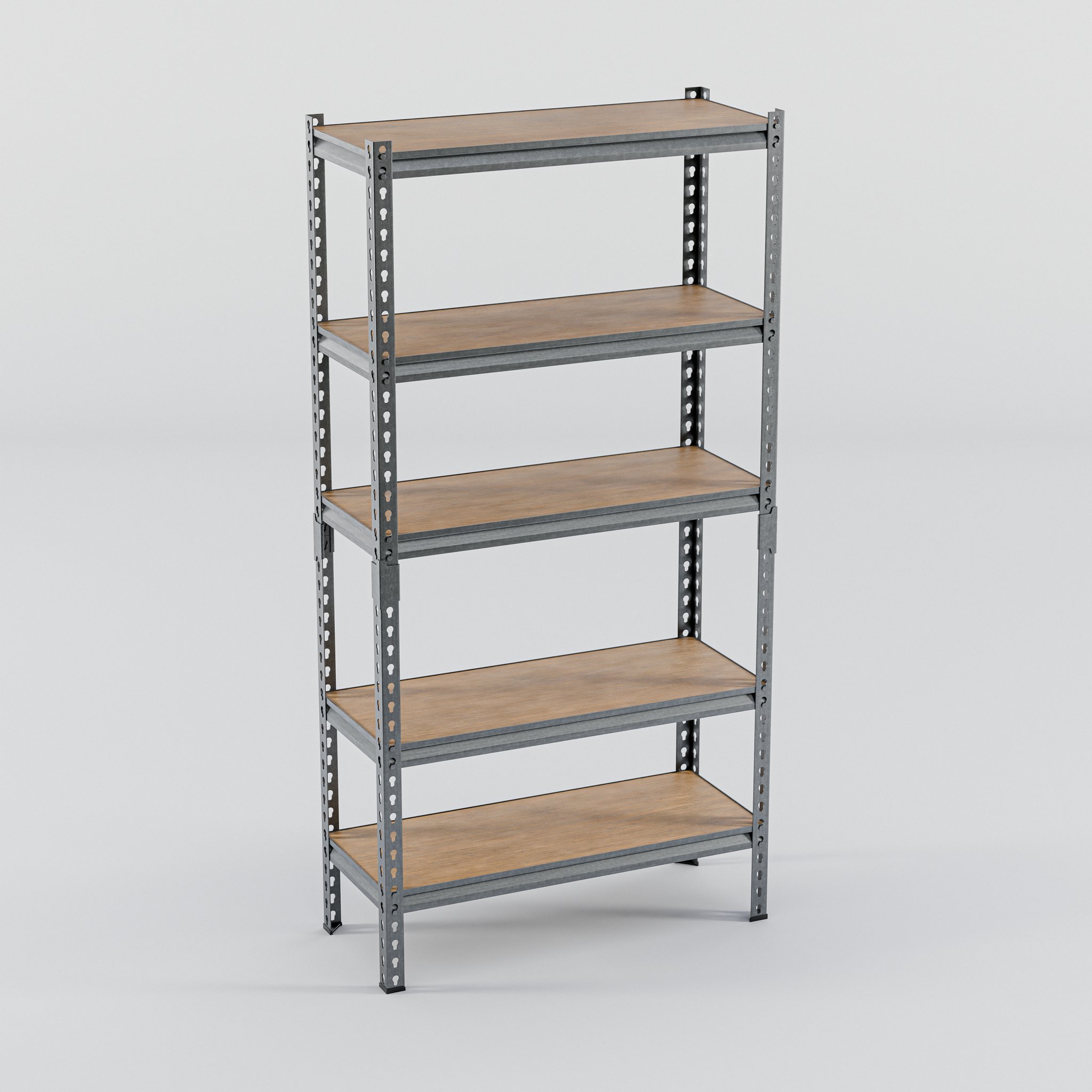 Metal shelf for the basement or garage | Shelves models | BlenderKit