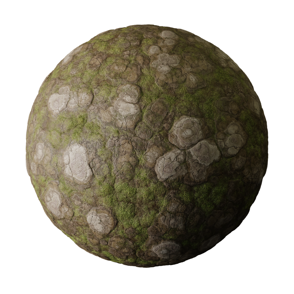 Rocks with moss | FREE rock materials | BlenderKit