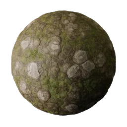 Rocks with moss | FREE rock materials | BlenderKit