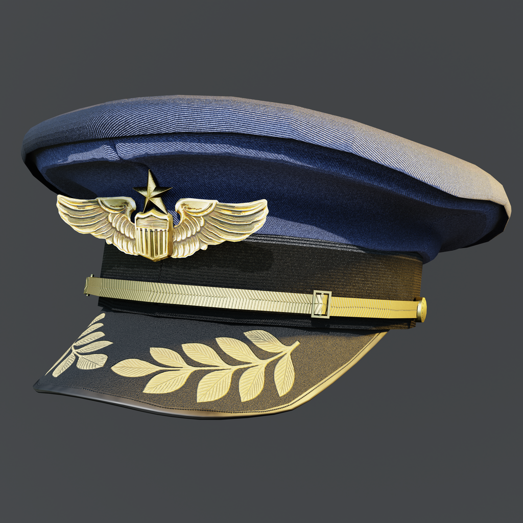 Airline Pilot Hat | Headwear models | BlenderKit