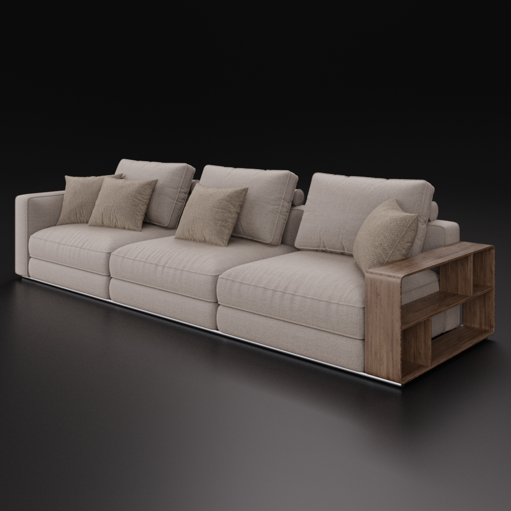 Sofa Groundpiece | 3D Sofa models | BlenderKit