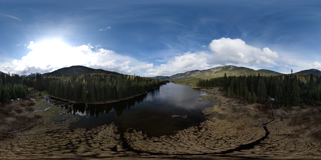 Lake in Canadian Mountain Landscape | FREE Landscapes HDRis | BlenderKit