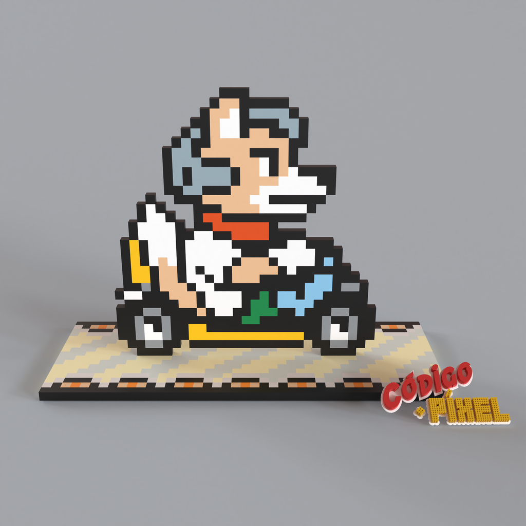 SMK062 - Super Pixel Kart Fox McCloud | 3D Character models | BlenderKit