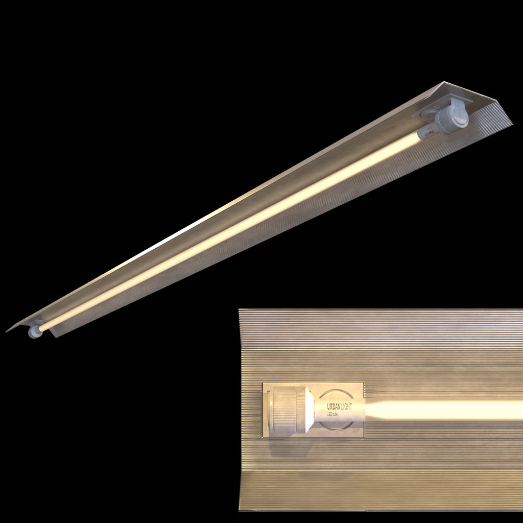 BlenderKit | Download the Urban LED Tube Light – Ceiling Mounted model