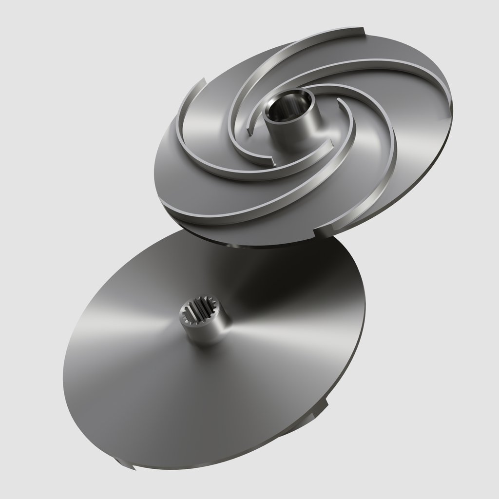 Aerospace Vortex Impeller | Industrial Equipment models | BlenderKit