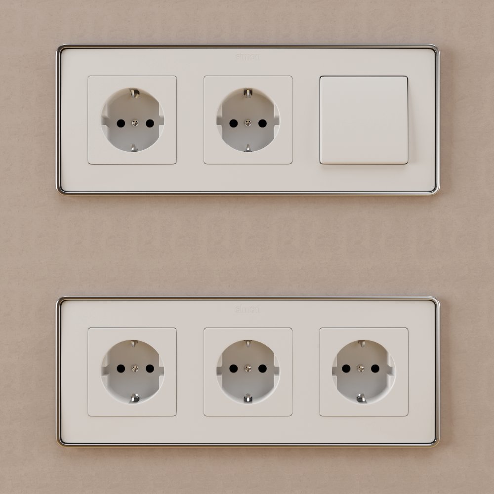 Set switch & socket Simon 82 | Architecture models | BlenderKit