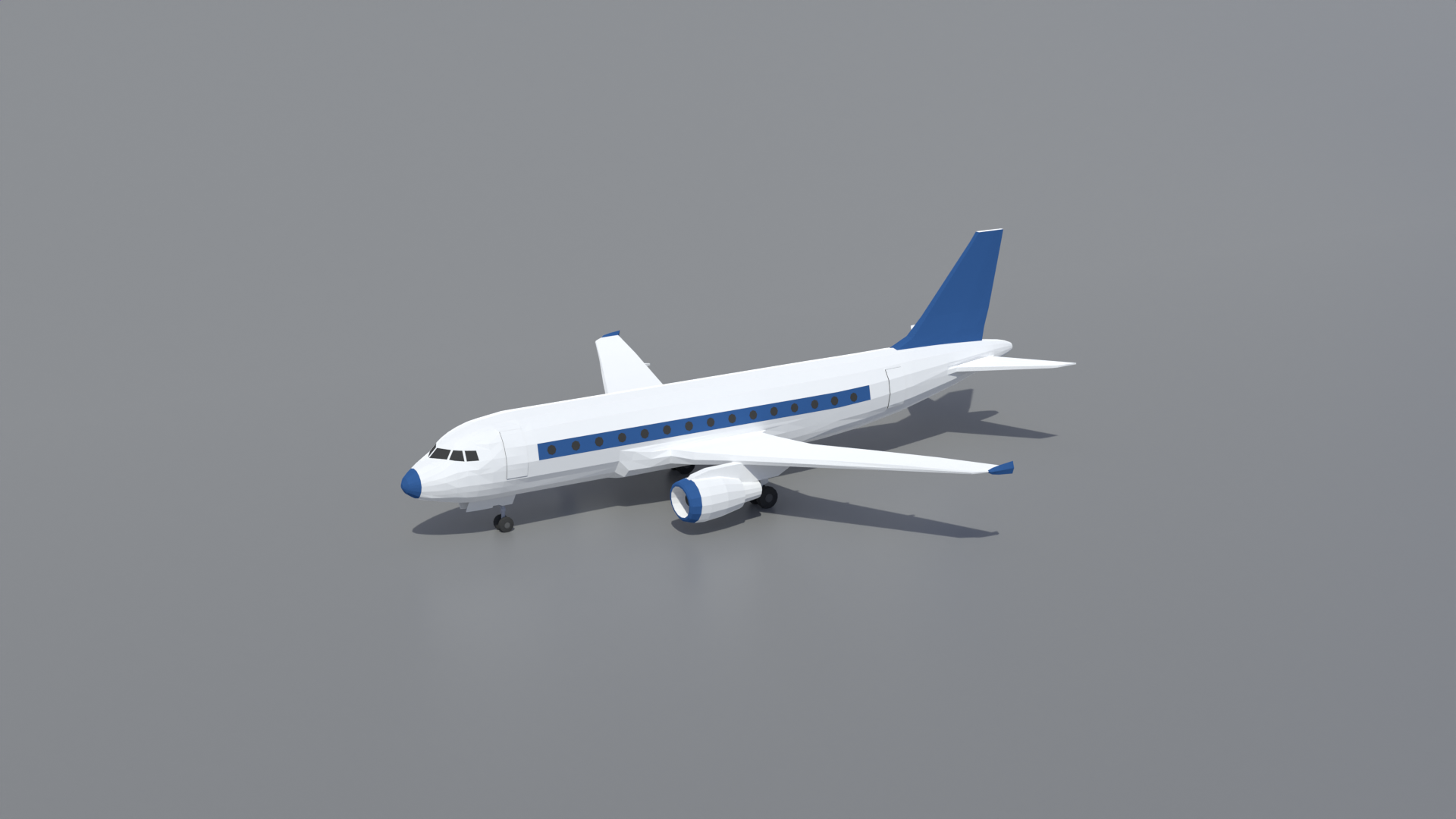 Low Poly Airbus A320 Airplane | Airplane models | BlenderKit