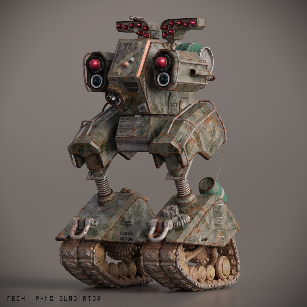 P-N0 Gladiator | Sci-Fi Weapons models | BlenderKit