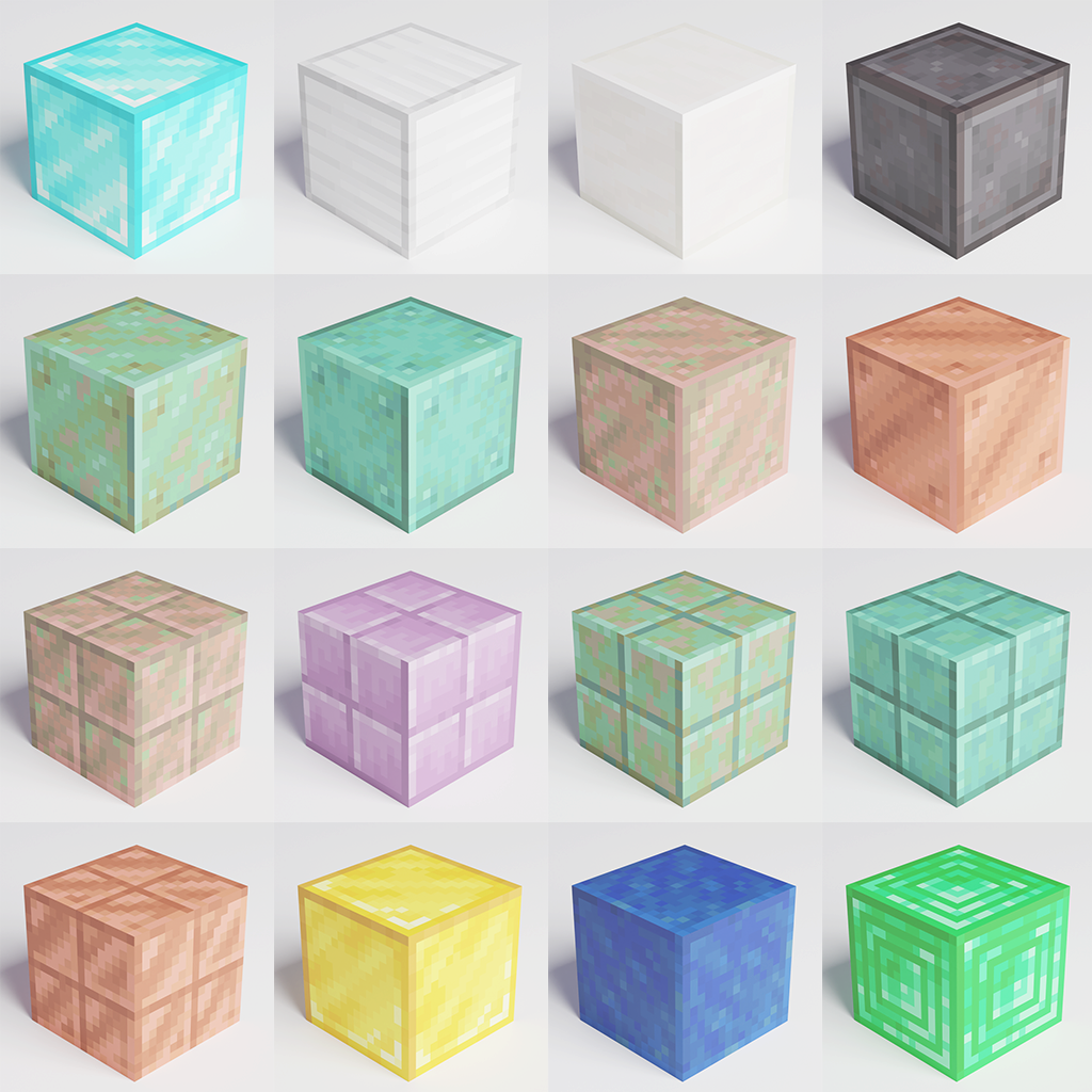 BlenderKit | Download the Minecraft Metals and Mineral Blocks model