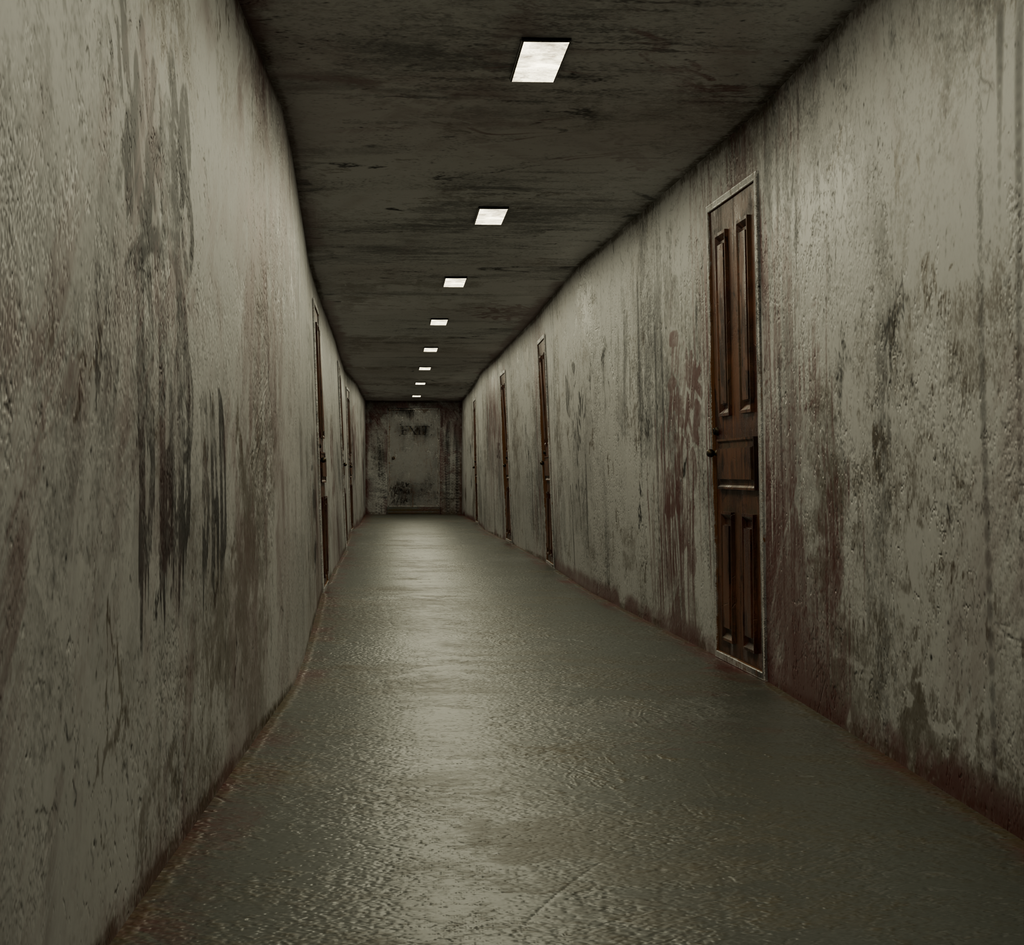 Corridor abandon | Interior scenes | BlenderKit