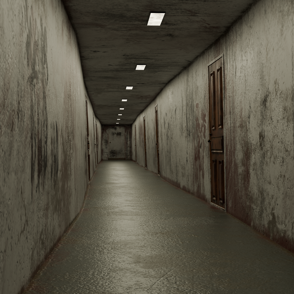 BlenderKit | Download the Corridor abandon scene