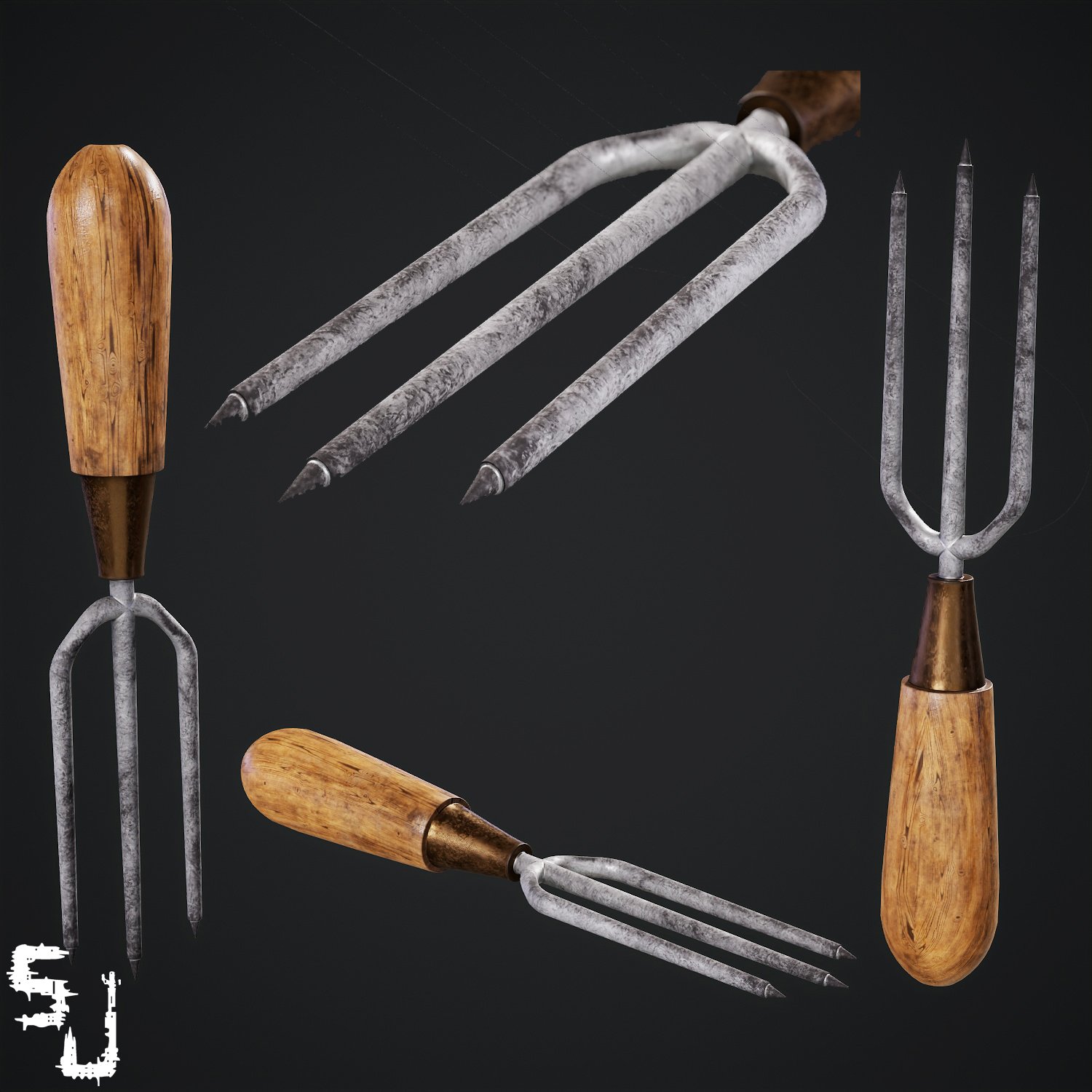 Garden set SJ06 | 3D Handtools models | BlenderKit