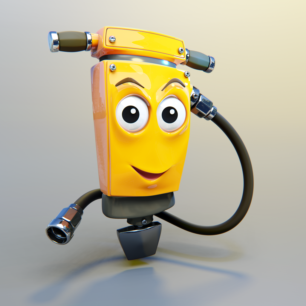 Mascot - Dynamic Jackhammer | Characters models | BlenderKit