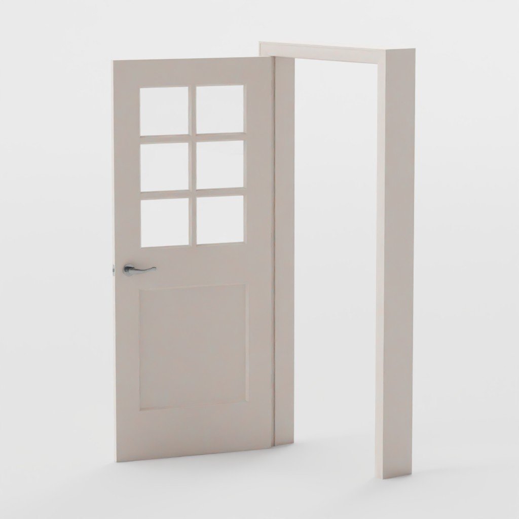 Interior Door and Frame #14 | Doors models | BlenderKit
