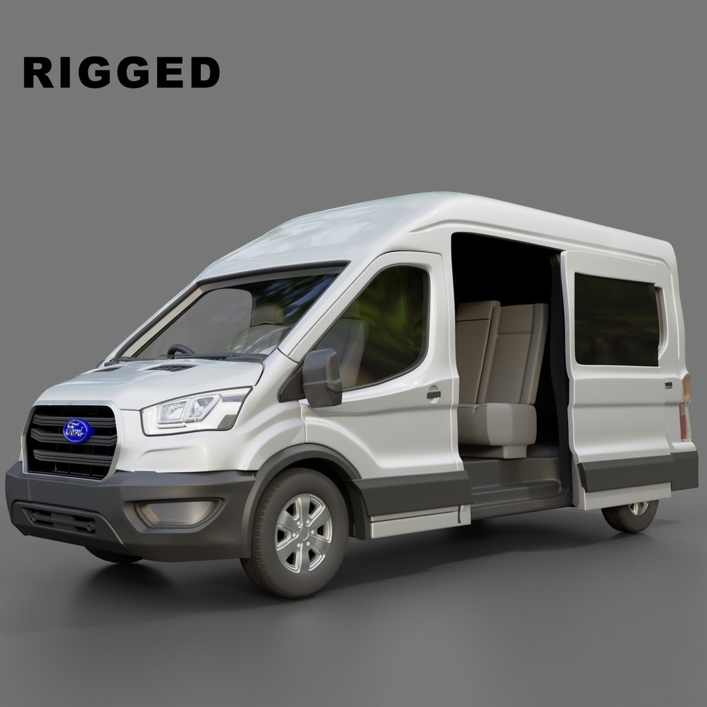 Ford Transit Passenger Van | Trucks models | BlenderKit
