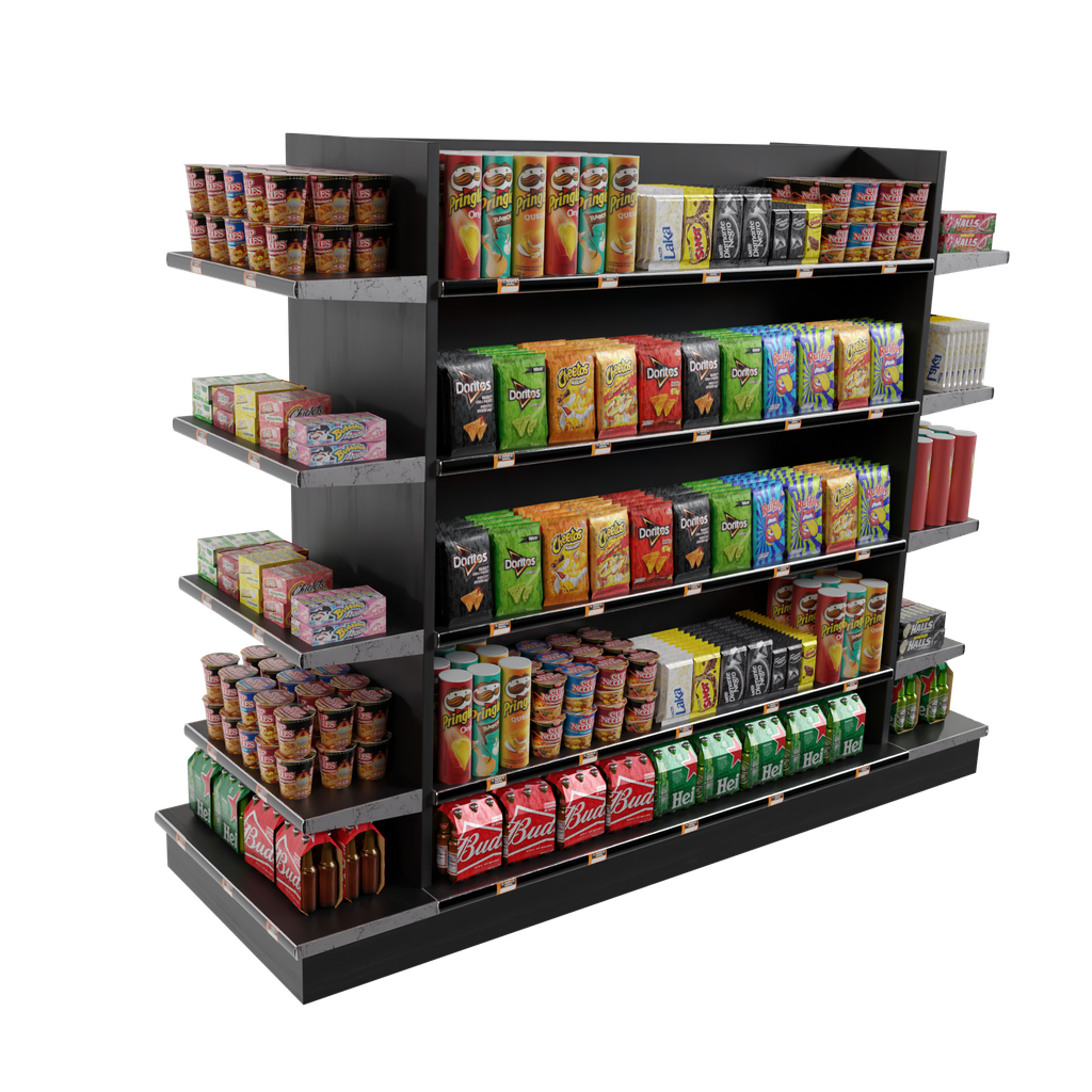 Product gondola 3 | Kitchen Storage Spaces models | BlenderKit