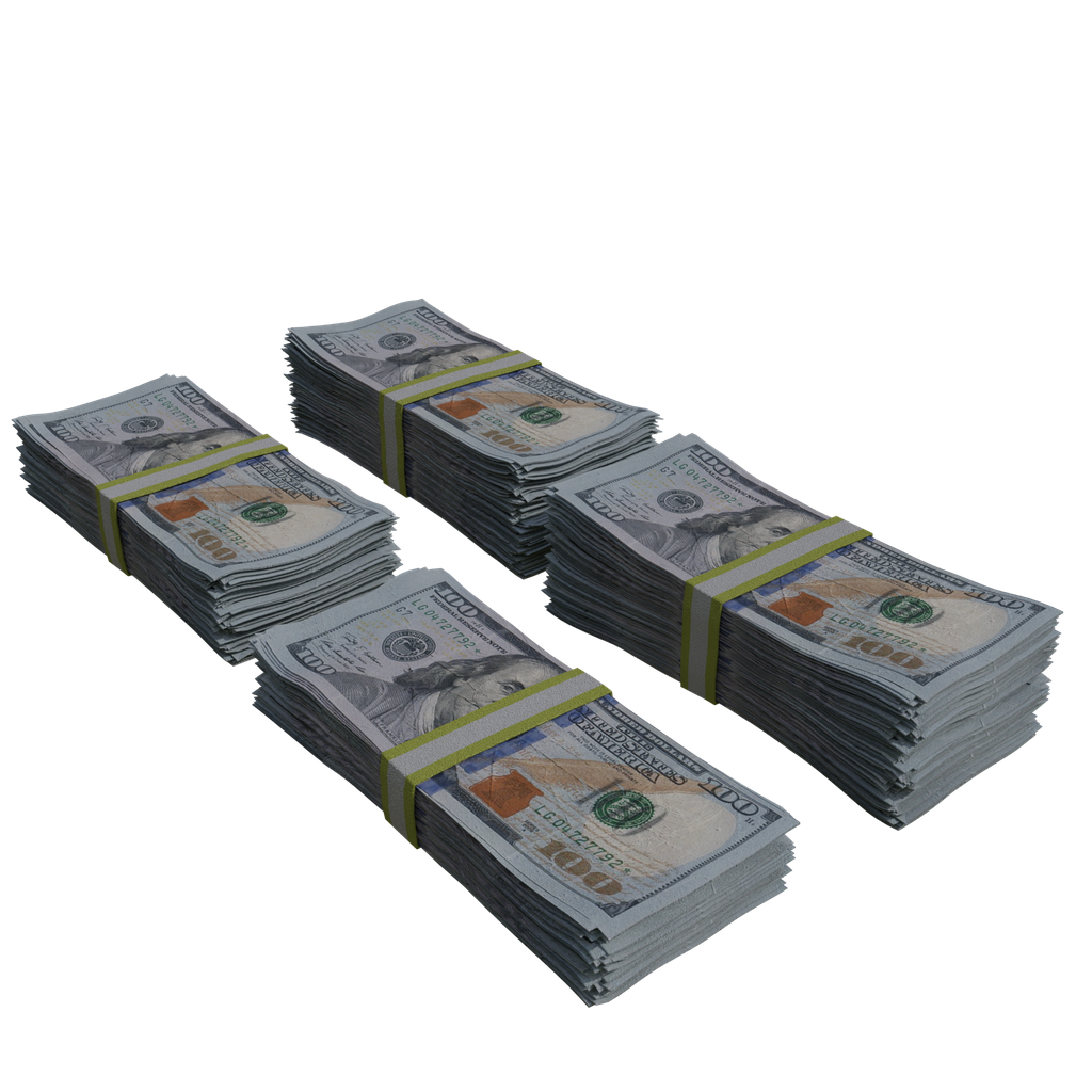 BlenderKit | Download the FREE Money stacks US model