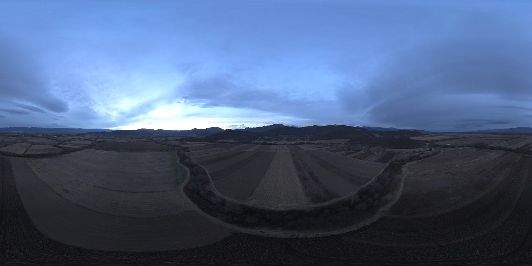 Sunset Over Farm Fields | Landscapes HDRis | BlenderKit