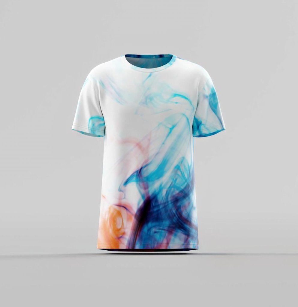 Ethereal Ink Smoke Abstract T-Shirt | Man Clothing models | BlenderKit
