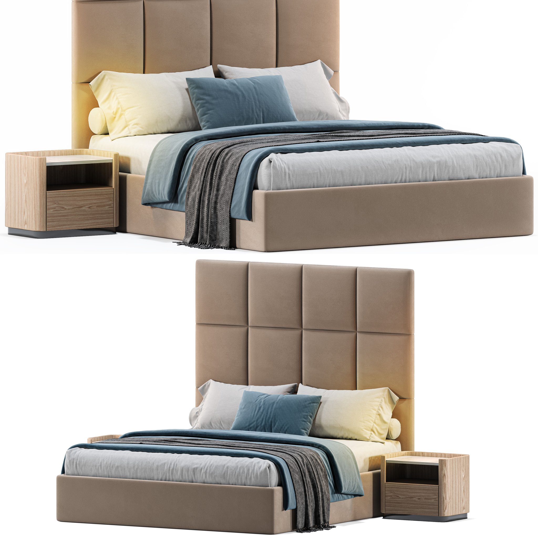 Alpine bed by cazarina | Beds models | BlenderKit