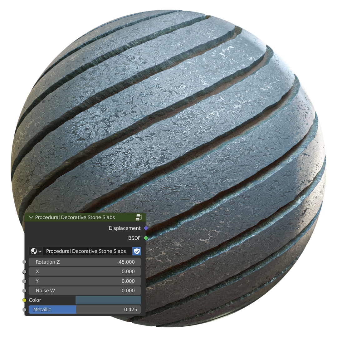 Procedural Decorative Stone Slabs | FREE stone materials | BlenderKit