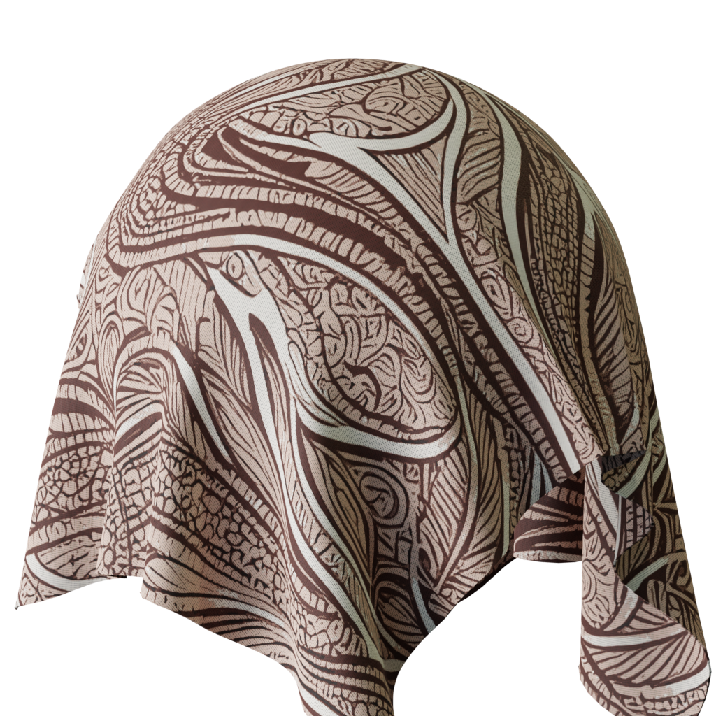 Artistic ethnic patern fabric | FREE fabric materials | BlenderKit