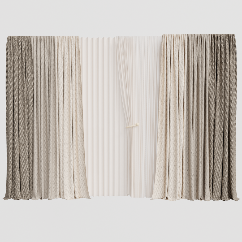 Silk and Cotton Curtain | Curtains models | BlenderKit