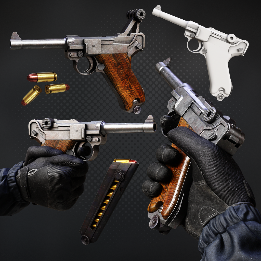 Luger P80 | Historical Weapons models | BlenderKit