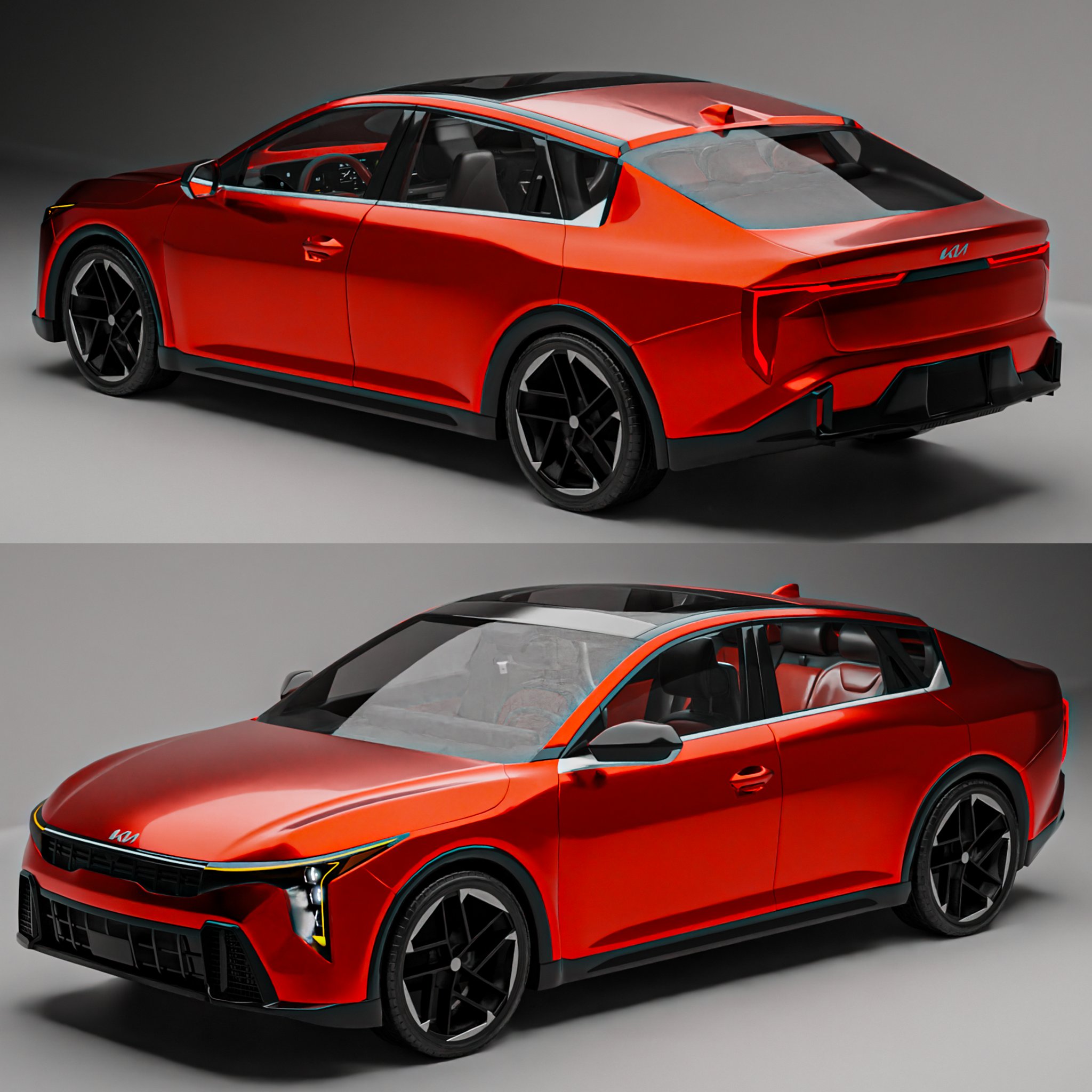 Kia K4 Sedan 2025 | FREE Modern Cars models | BlenderKit