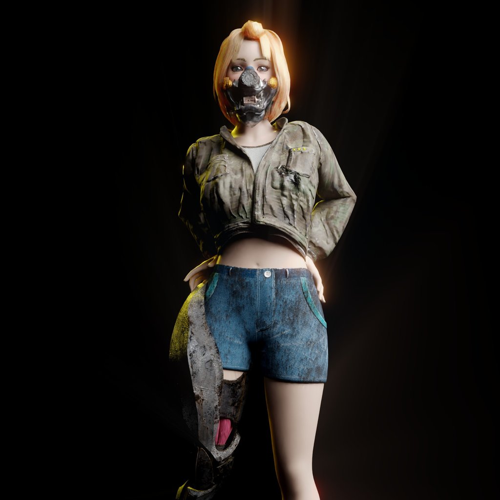 Si-fi girl | Sci-Fi Characters models | BlenderKit