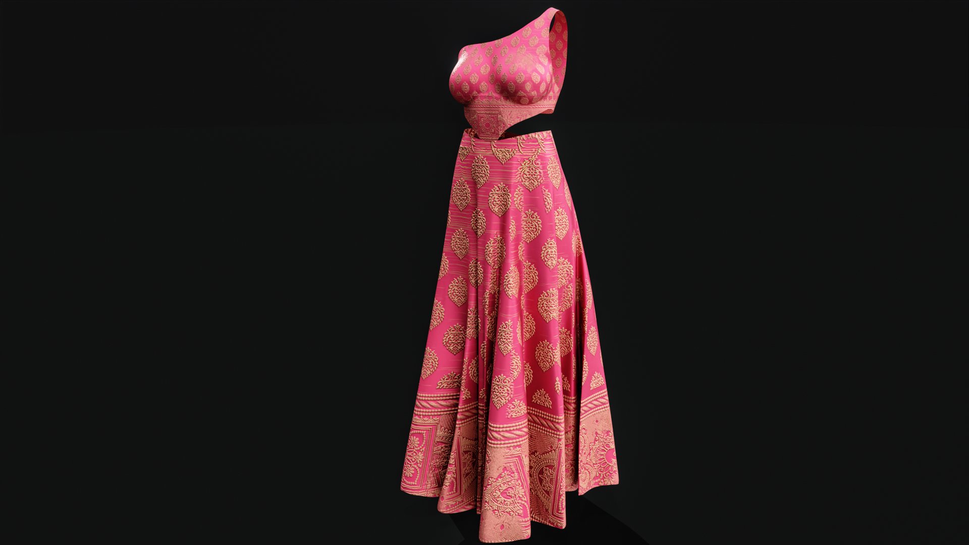 Optimized 3D Top and Skirt | Women Clothing models | BlenderKit
