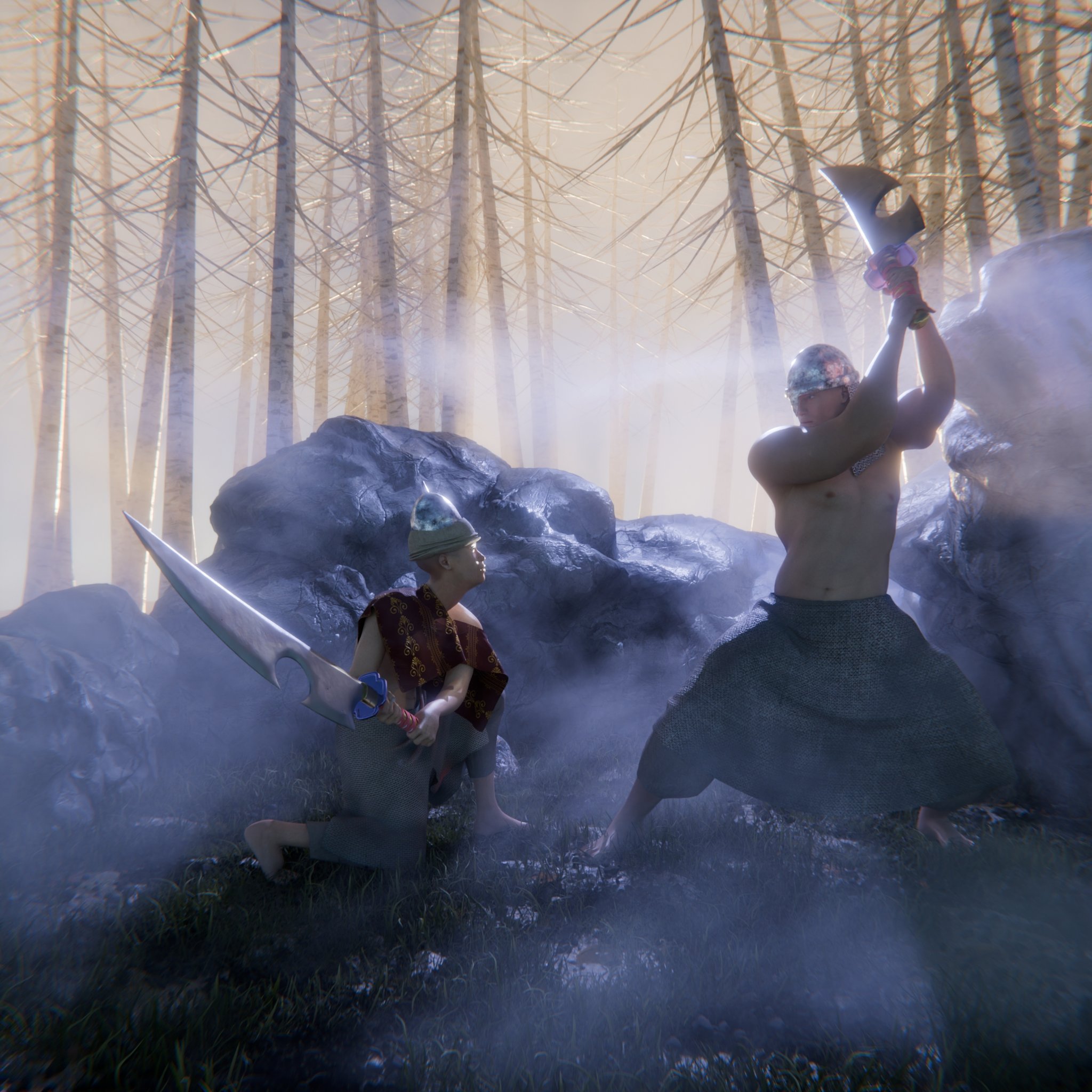 The Battle | FREE Fantasy scenes | BlenderKit