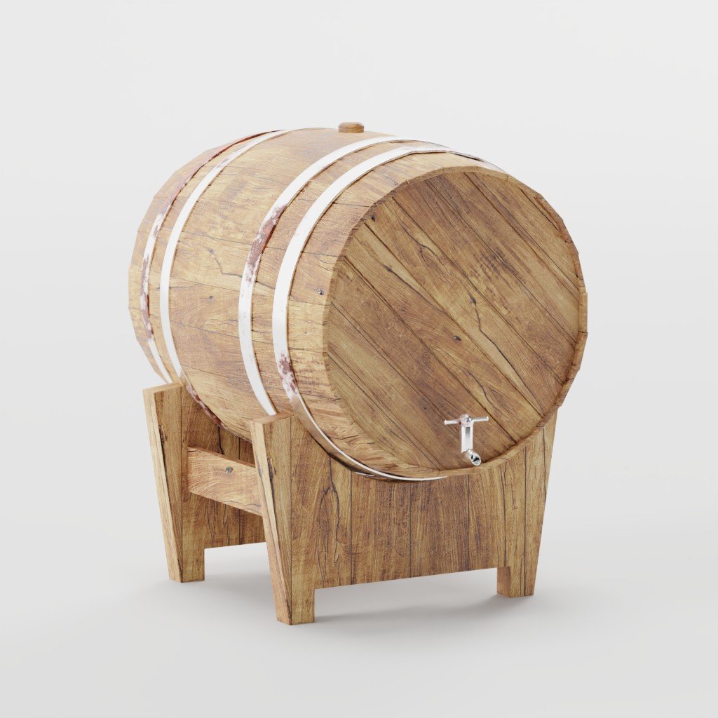 Wine Baril | FREE Miscellaneous models | BlenderKit
