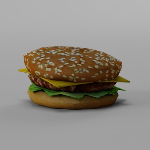 Low Poly Burger | Food models | BlenderKit