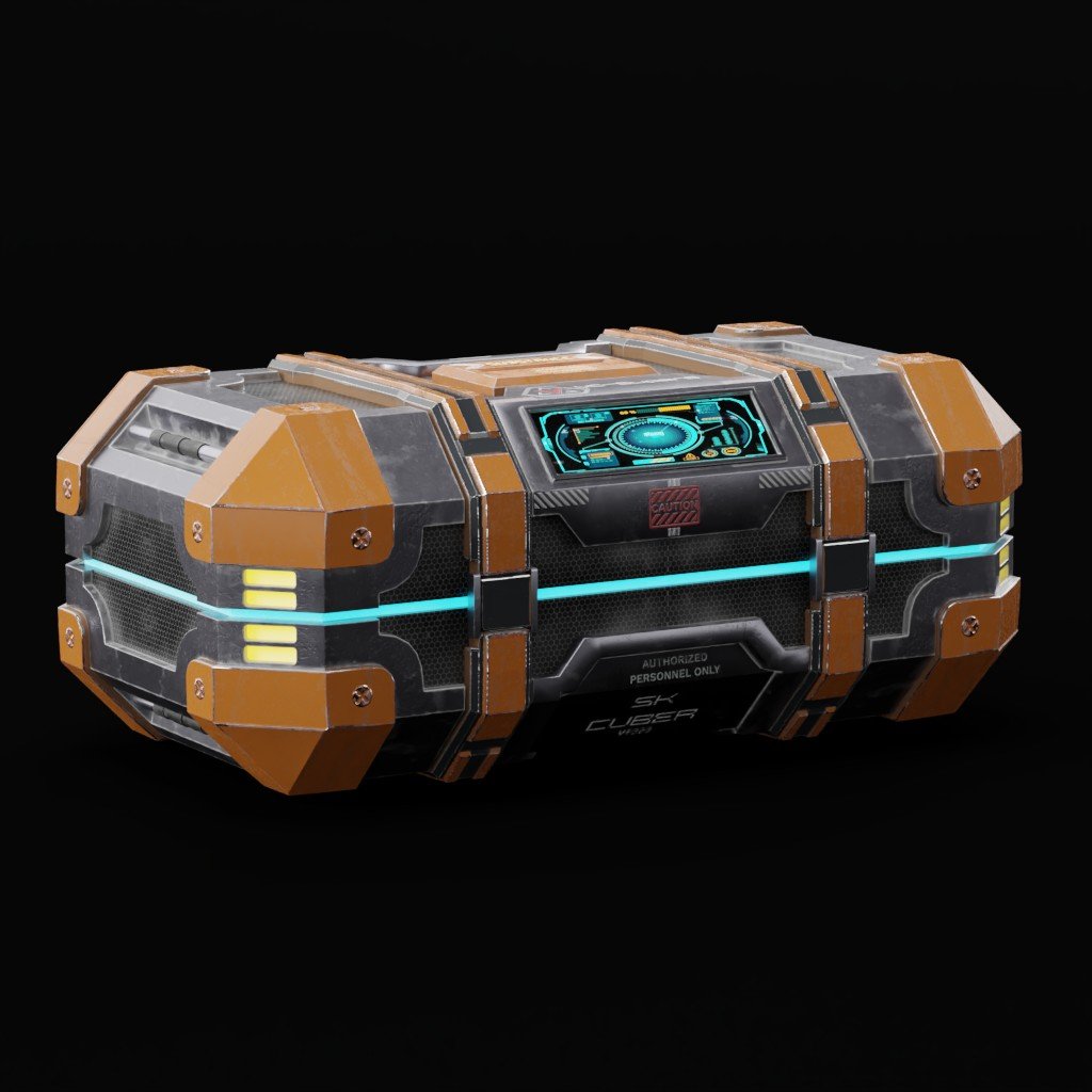 Sci Fi Crate | Lab Equipment models | BlenderKit