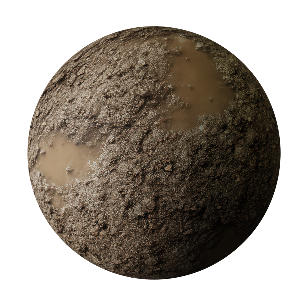 Dirt with water holes | FREE dirt materials | BlenderKit