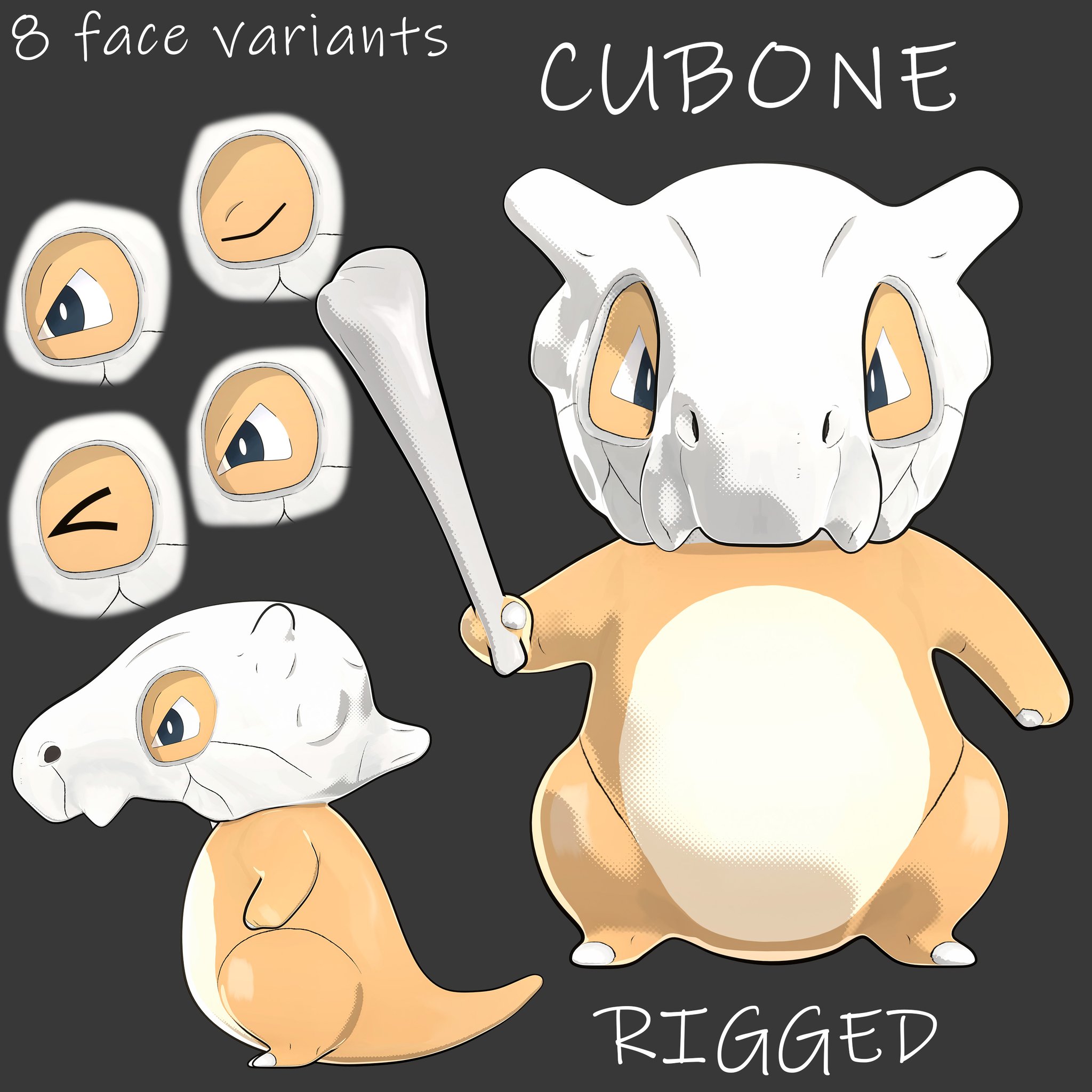 Cubone | Monsters & Creatures models | BlenderKit