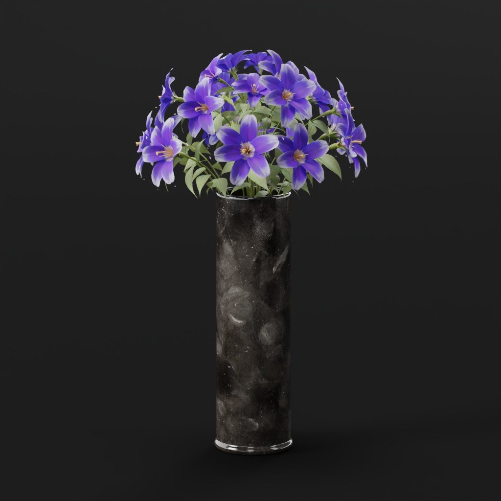 Blue Star Flower Arrangement | Indoor Plants models | BlenderKit