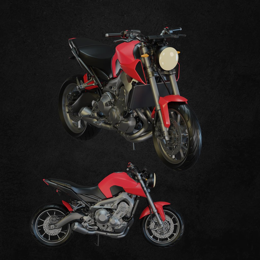 Yamaha- custom | Motocycles models | BlenderKit